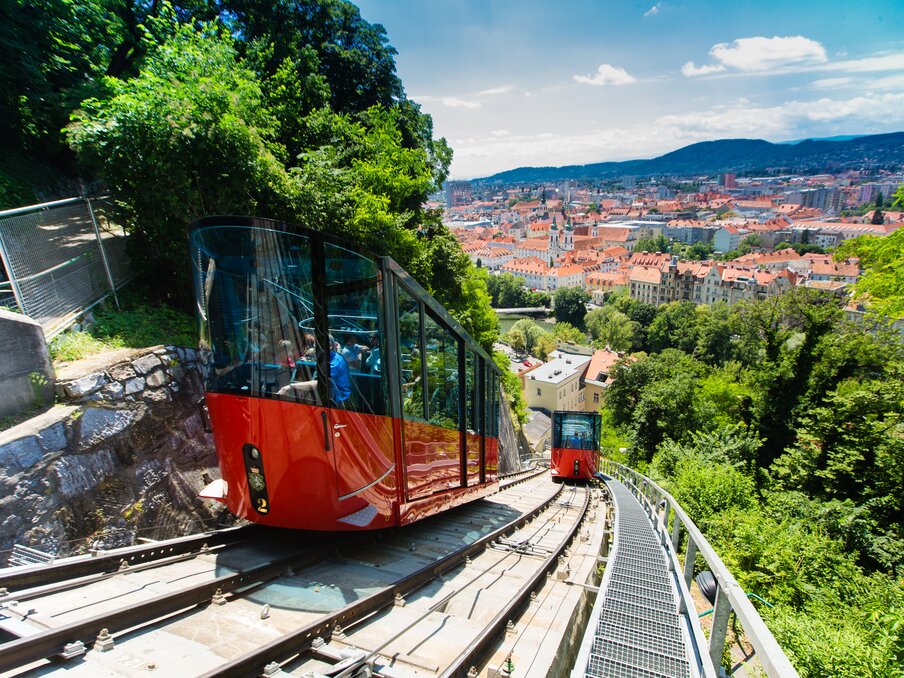Schlossbergbahn Funicular Graz | Sightseeing in Graz
