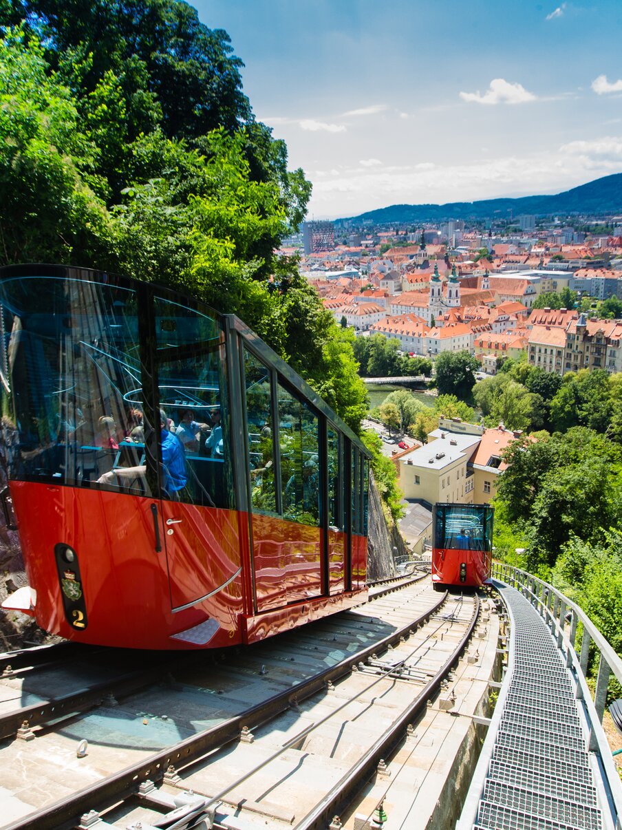 Schlossbergbahn Funicular Graz | Sightseeing in Graz